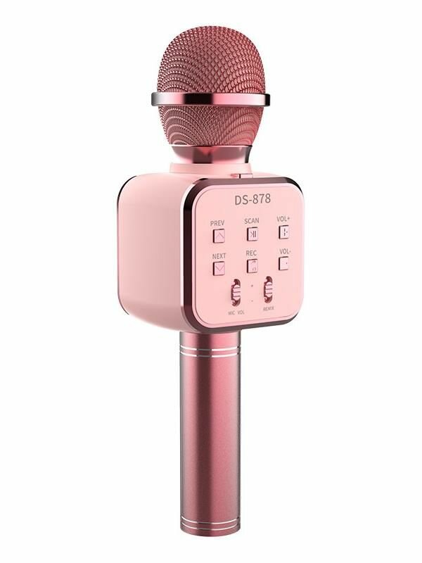 Беспроводной Bluetooth-микрофон с голосовыми эффектами и встроенной колонкой: портативная акустика для домашнего караоке, вечеринок и игр Защита от помех, дизайн для взрослых и детей