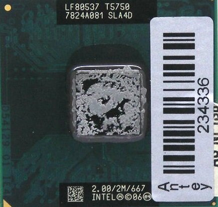 Процессор для ноутбука Intel Core 2 Duo Mobile T5750 2,0GHz/2M/677 Merom Socket P SLA4D