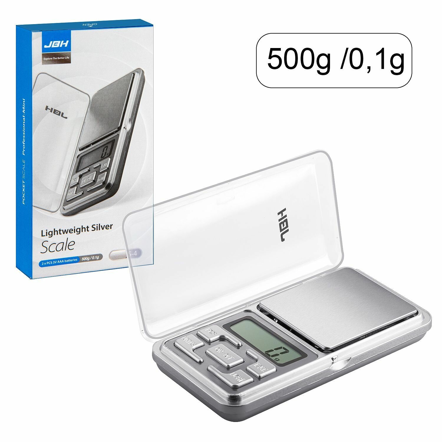 Электронные карманные ювелирные весы S-4 JBH 500г/0.1г