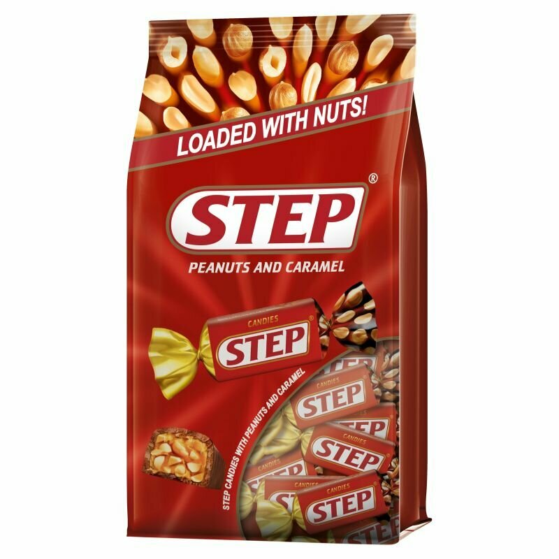 Конфеты шоколадные Степ Золотой с орехом, 174 г