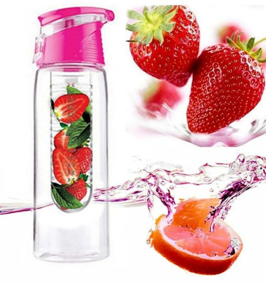 Спортивная бутылка для воды с емкостью для фруктов 700 мл, прозрачный