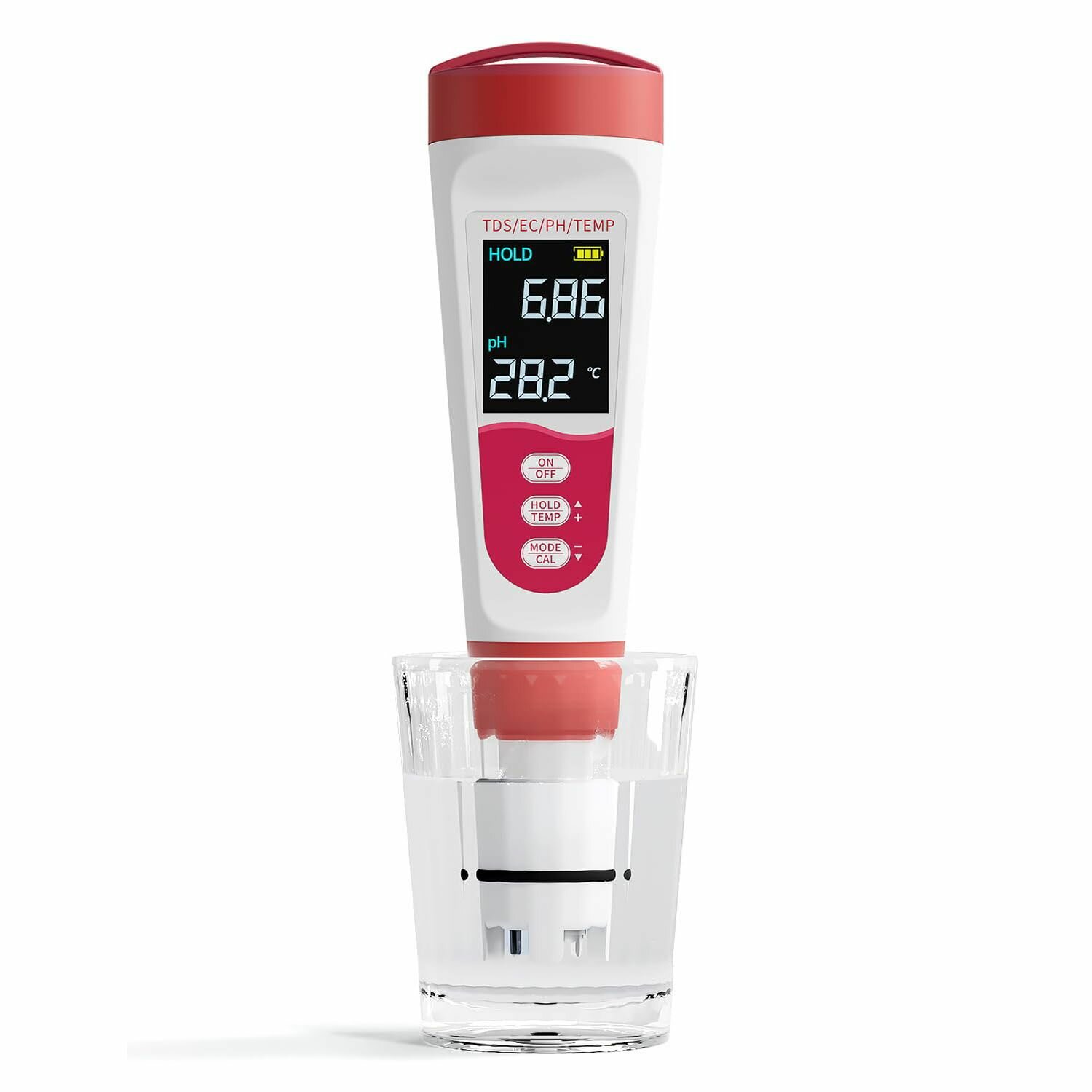 PH-метр 4 в 1, цифровой тестер воды для измерения pH/TDS/EC/температуры питьевой воды с ЖК-подсветкой
