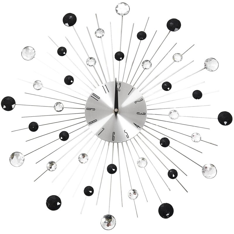 Гипсофила Бриллиантовые Модные Настенные Часы Кованые Железные Часы Креативные Часы Винтажные Металлические Художественные Настенные Часы