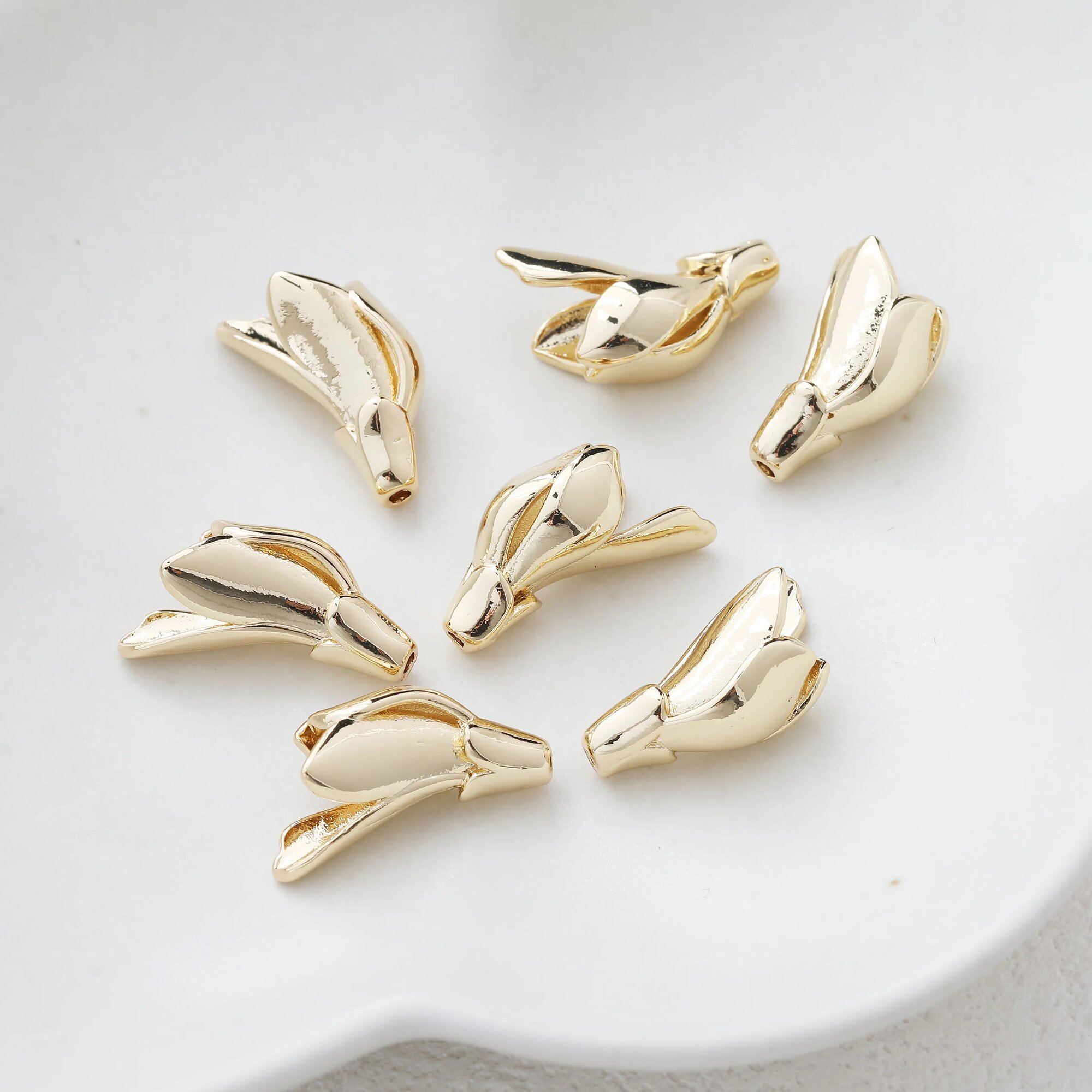 4 шт. изысканный цветок магнолии дизайн подвески серьги изготовление ювелирных изделий принадлежности для сережек DIY латунь 14 К позолоченные аксессуары 19*11 мм