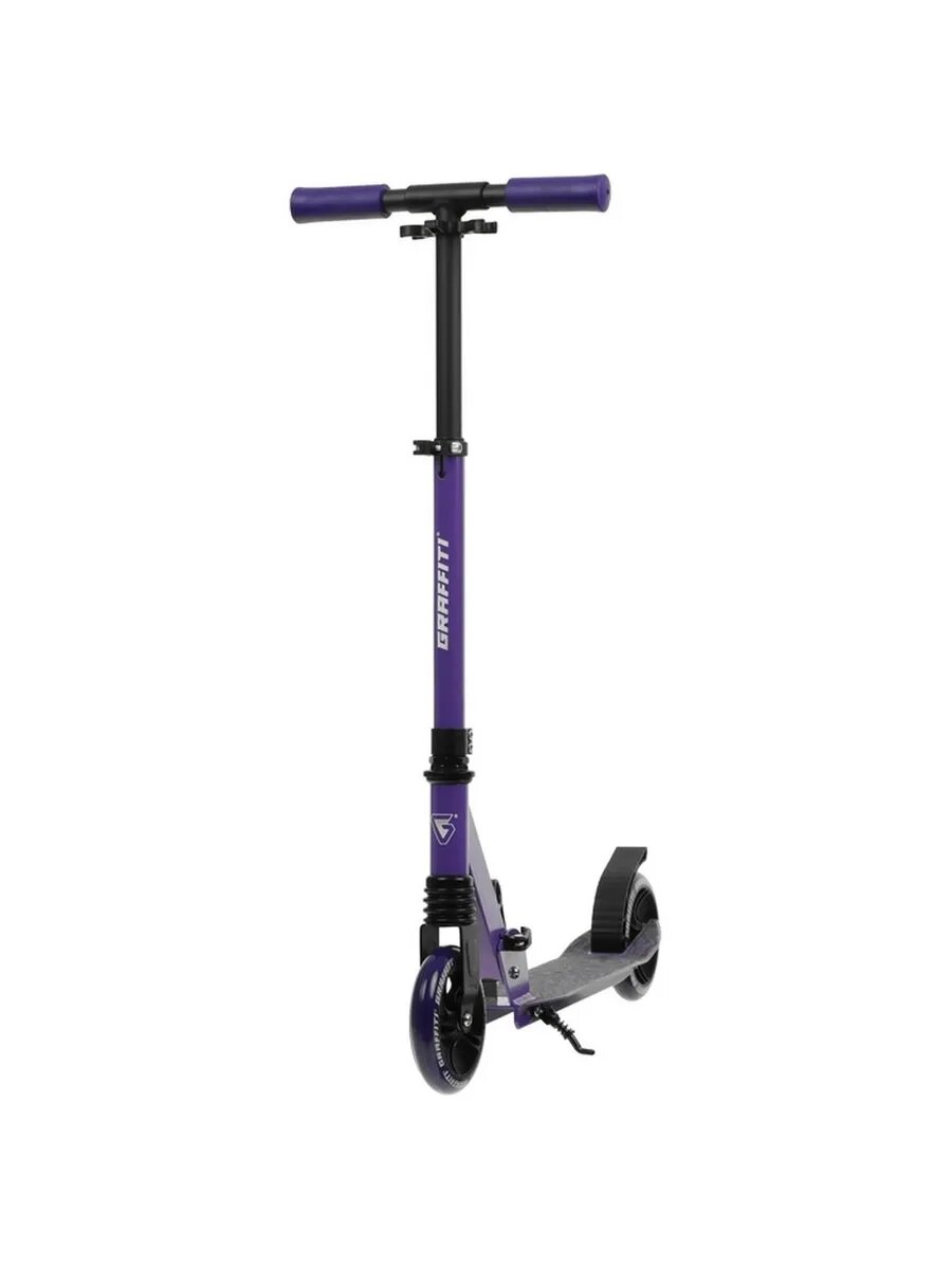 Детский городской самокат с амортизатором и легкой декой