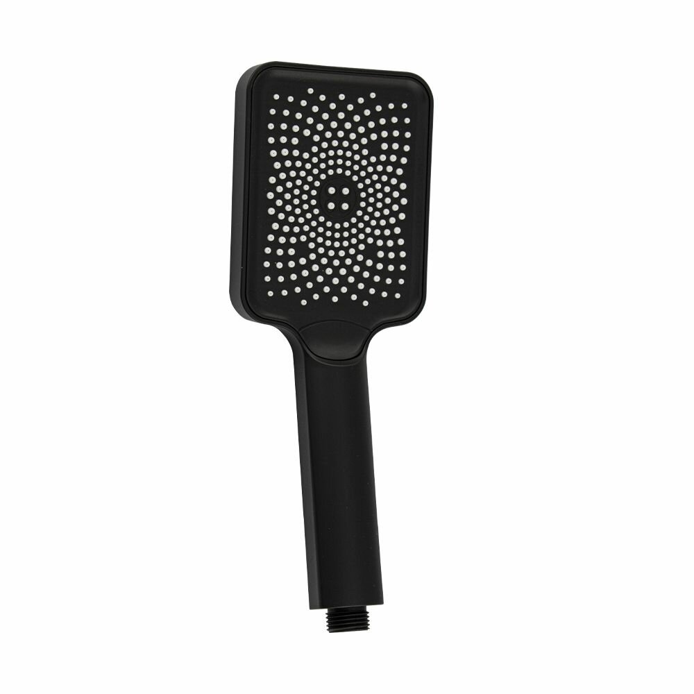 Лейка душевая массажная, прямоугольная, из высокопрочного АБС пластика, в блистере, цвет черный