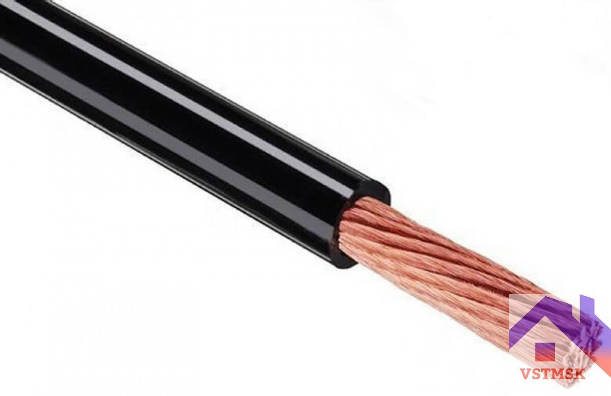 Провод пугвнг-ls (ПВ-3), 1х10мм2, 25 метров, Черный