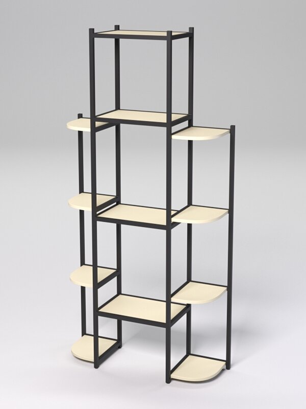 Стеллаж для цветов №6 в стиле лофт, Крем Вайс. Производитель товара - компания Westcom.