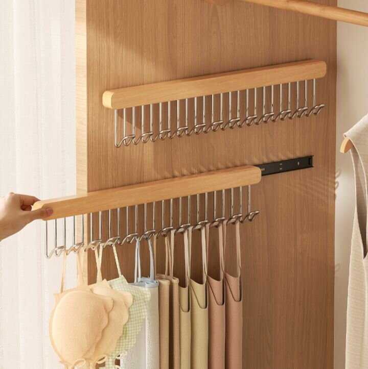 Универсальная выдвижная вешалка с 12 крючками на любую поверхность DAENERO, вешало для одежды, идеальная система для хранения вещей, увеличивает пространство в гардеробе