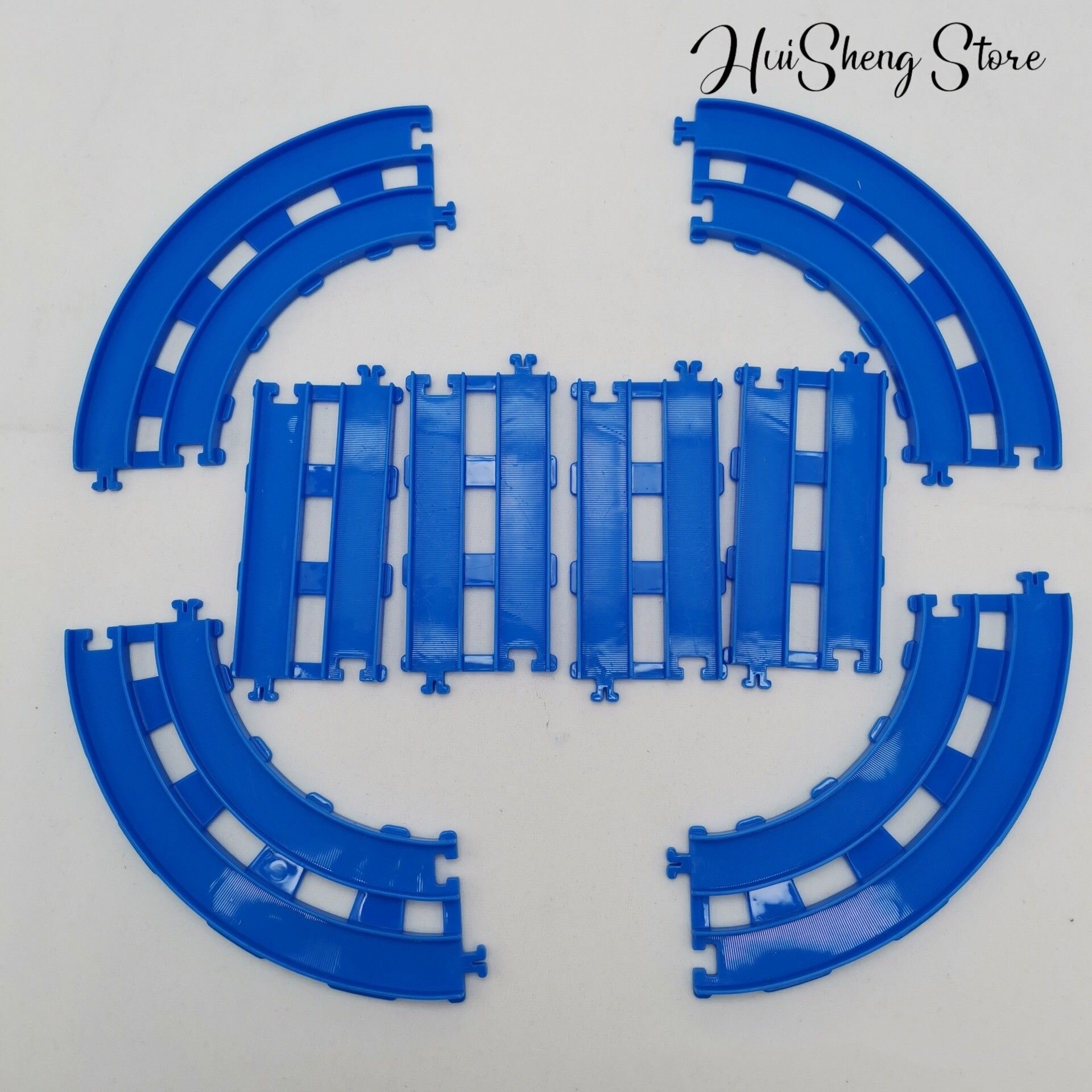 Детская железная дорога со светом и звуком, игрушка поезд с вагонами, паровозик детский с рельсами, Рельсовая игрушка, Поезд Томас