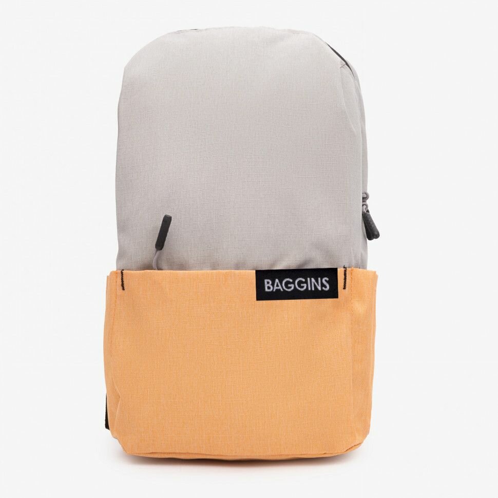 Рюкзак Baggins "621", текстиль, городской, женский, оранжевый, серый