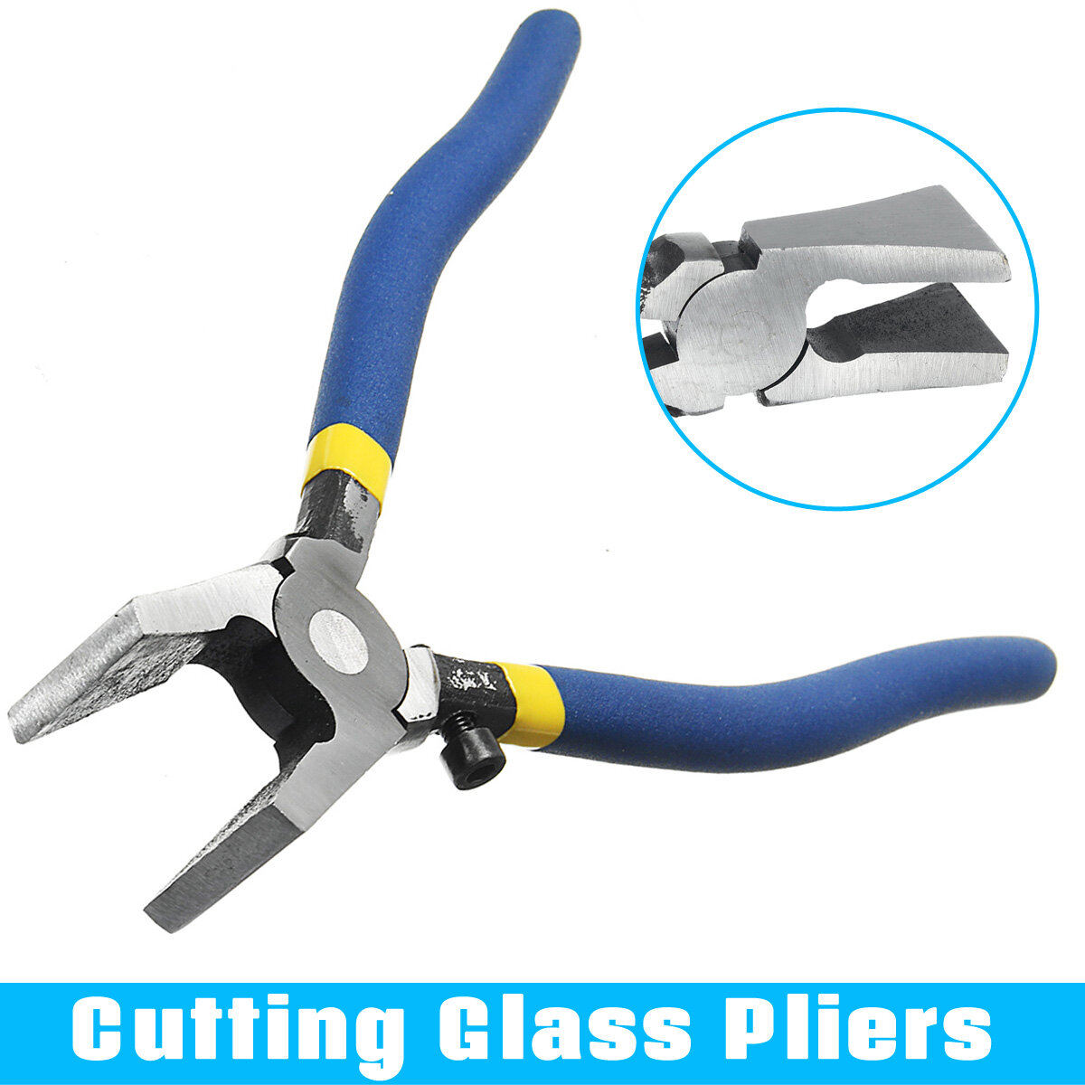 Новый инструмент Нескользящая ручка Плоскогубцы для резки/разбивания стекла Инструменты для витражей Случайный цвет