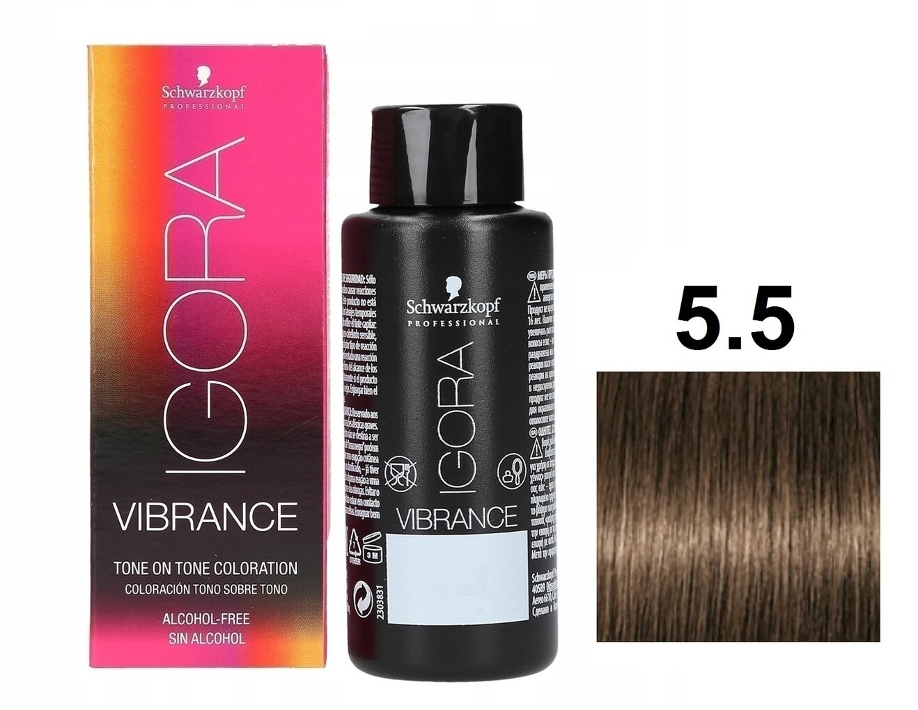 Schwarzkopf Igora Vibrance Краситель для волос 5/5 светлый коричневый золотистый 60мл