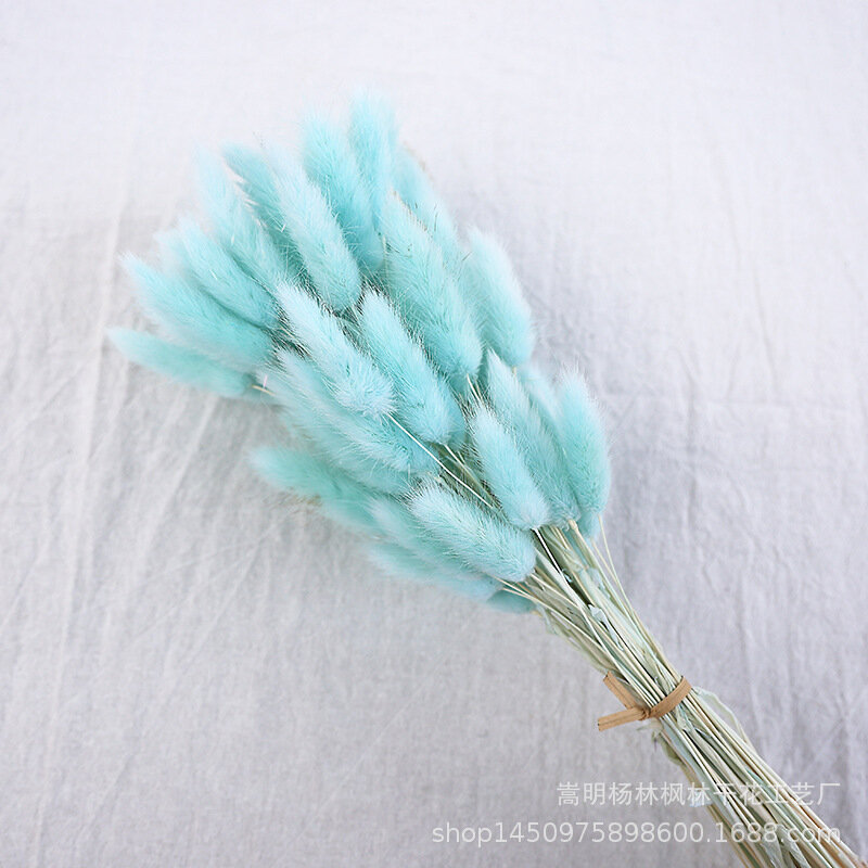 Пучок травы "Кроличий хвост", 60 палочек, светло-голубой