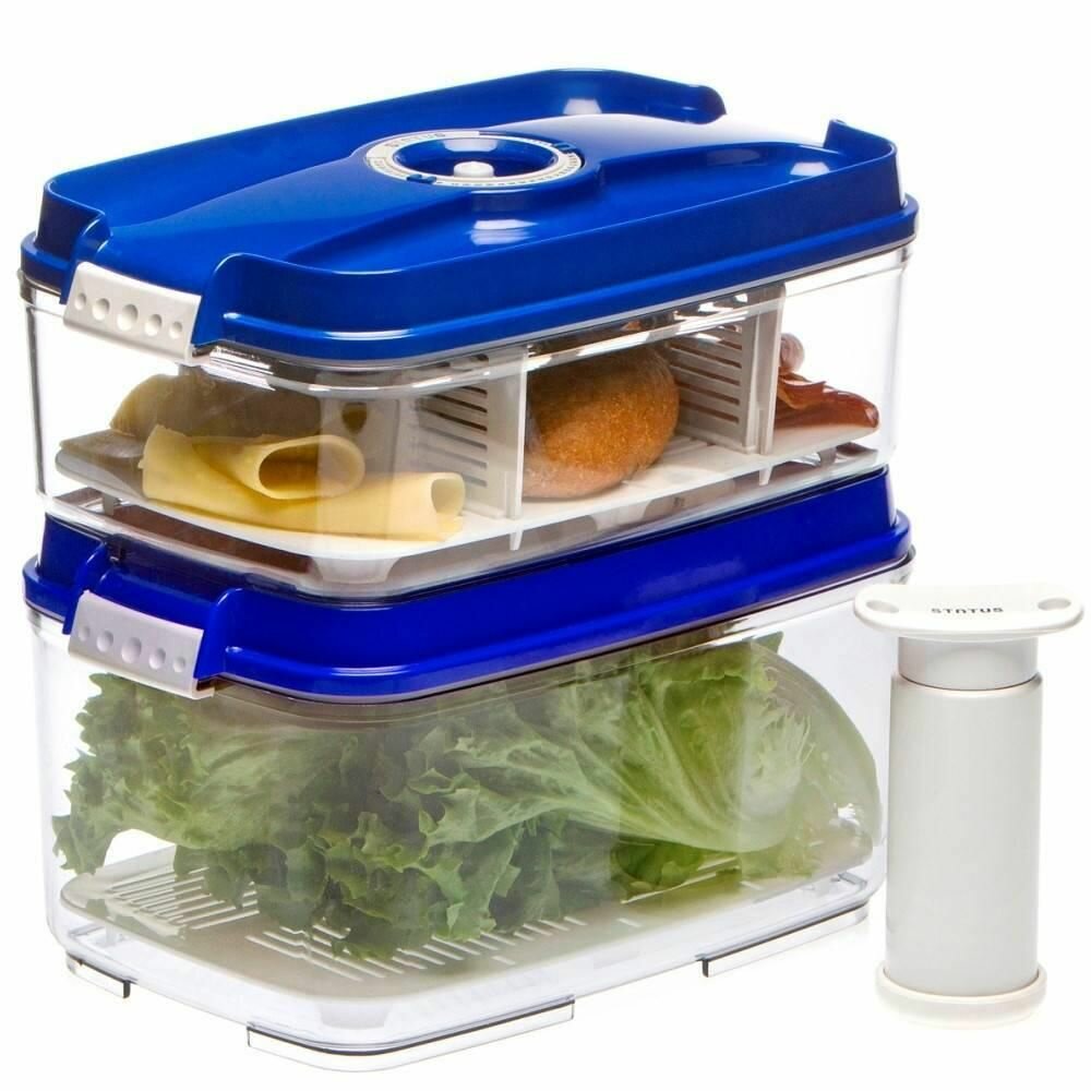 Набор контейнеров для вакуумных упаковщиков Status VAC-REC-Bigger Blue-SDAEFV