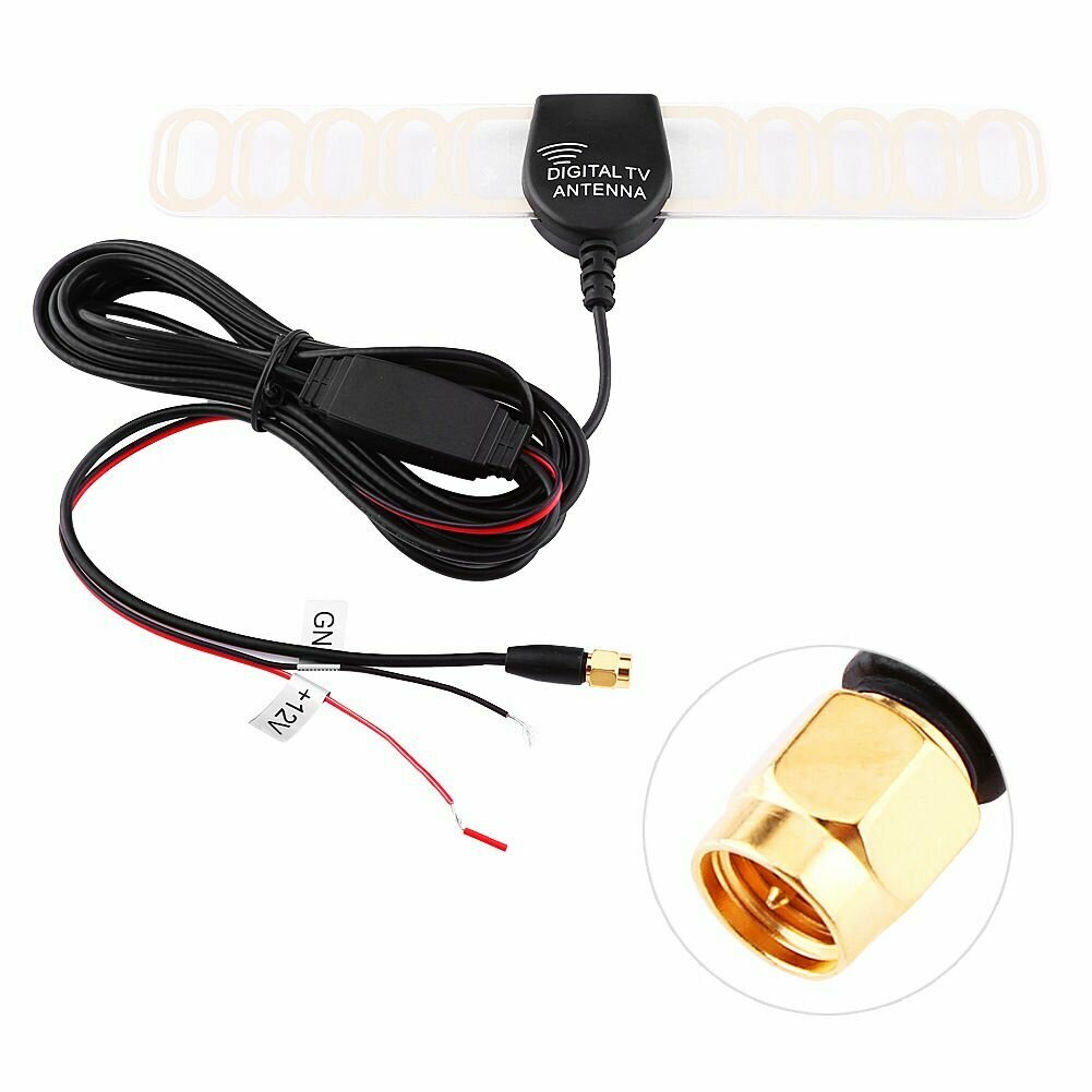 Антенна для DVB-T, ISDB-T, SMA, +FM, универсальная, компактная