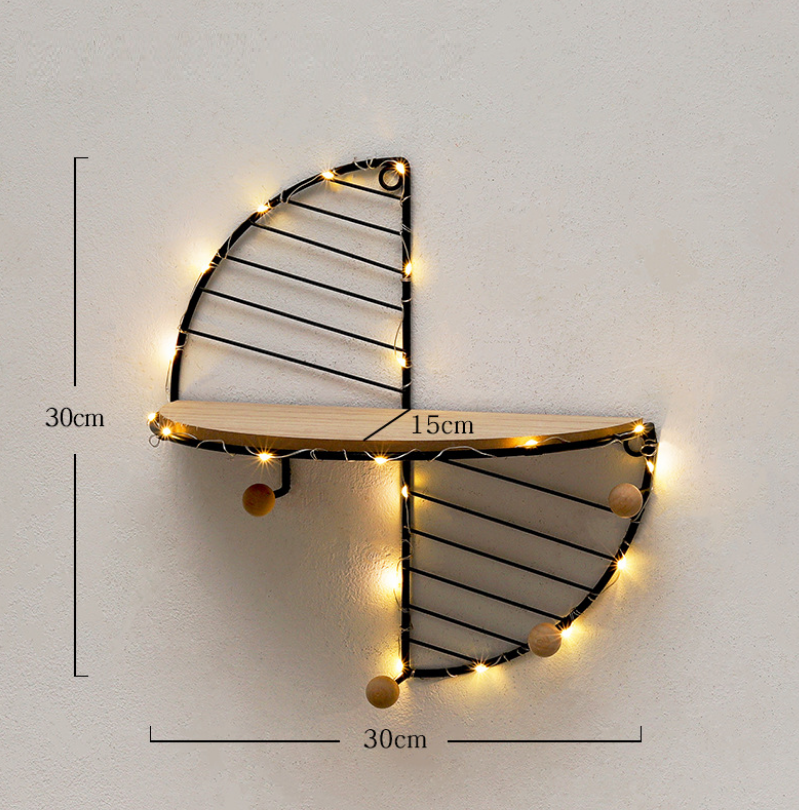 Настенная полка MyPads, универсальная, кованое железо, с крючками