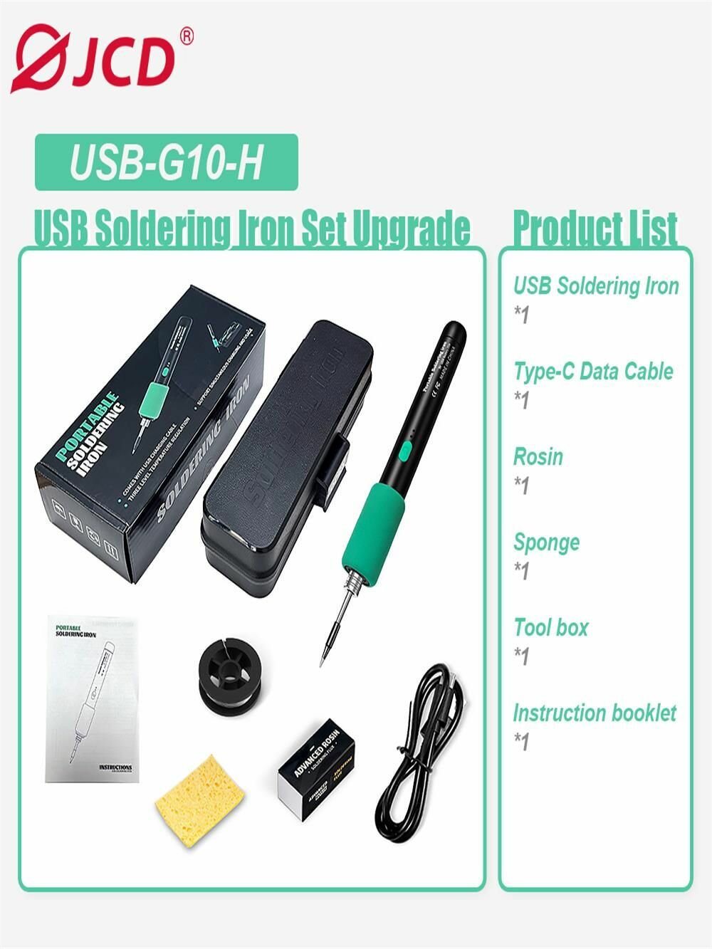Jcd 15 Вт USB паяльник 3 скорости регулируемая температура