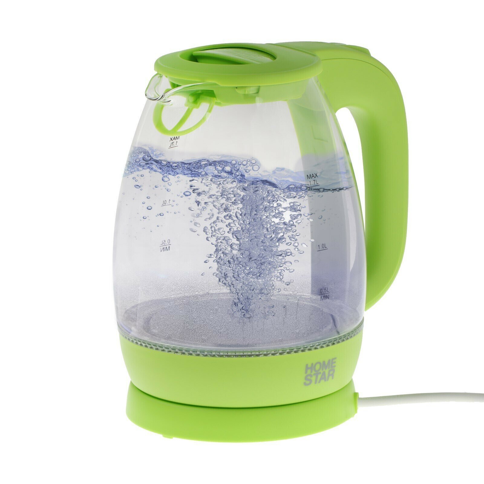 Чайник электрический HOMESTAR HS-1012 стекло зеленый