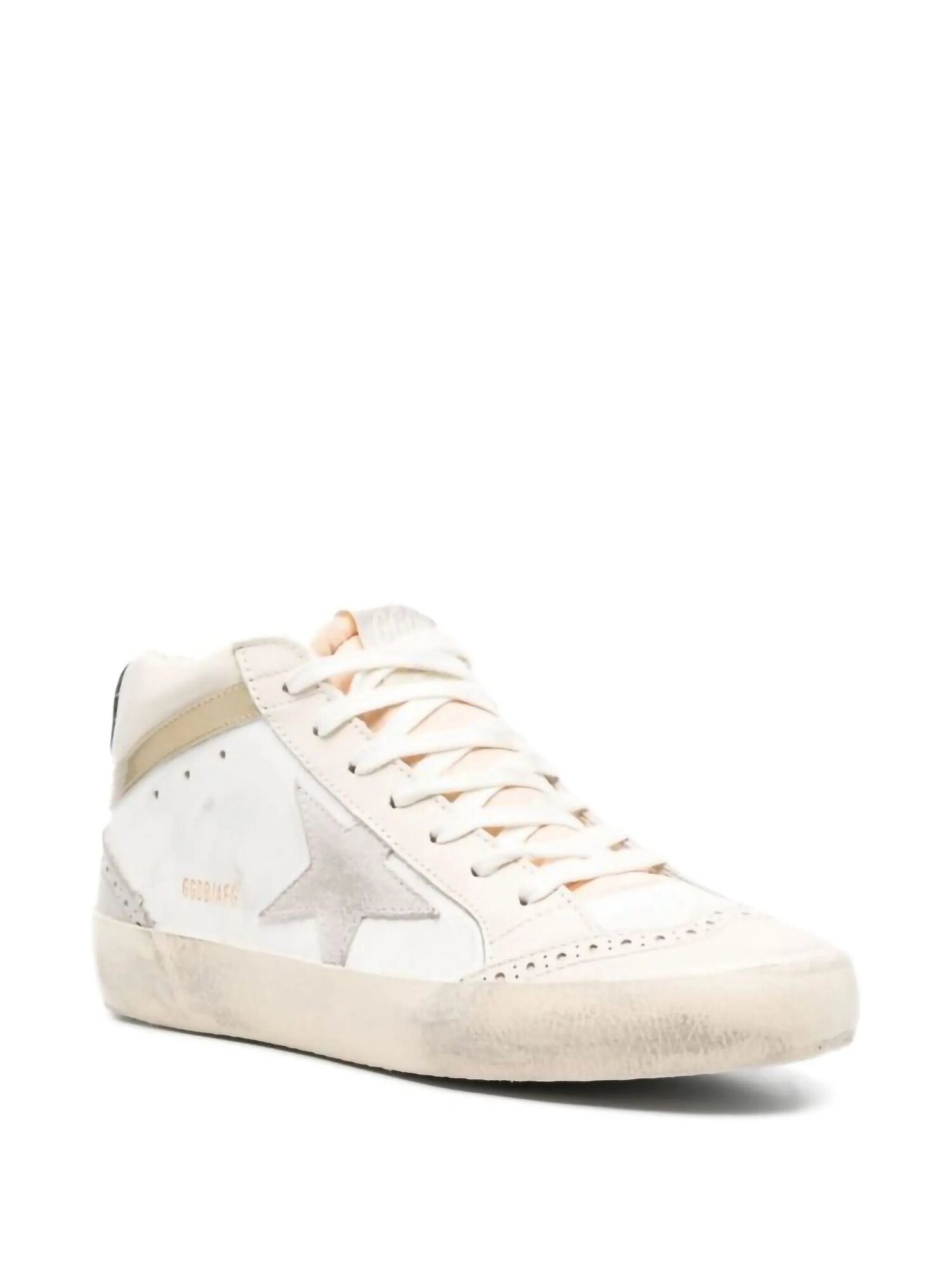 Кроссовки Golden Goose Mid Star Light Grey/Gold, размер 36, белый — фото 1