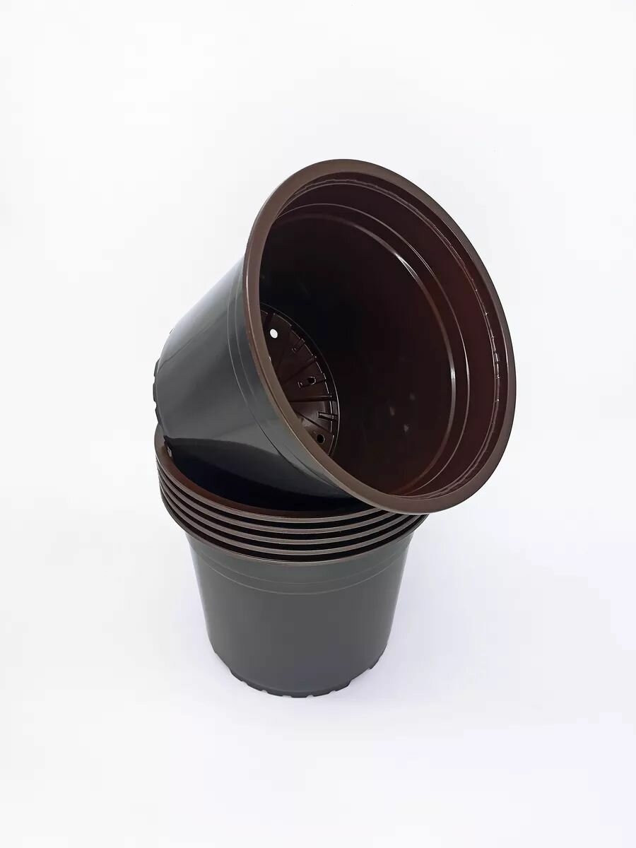 Горшки для рассады 5 л 15 шт горшочки круглые