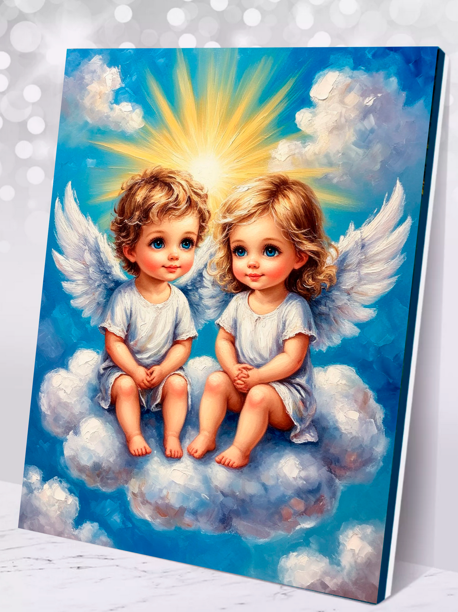 Картина по номерам Дети-Ангелы 40х50 см, хлопковый холст на подрамнике, акрил, Hobby Home