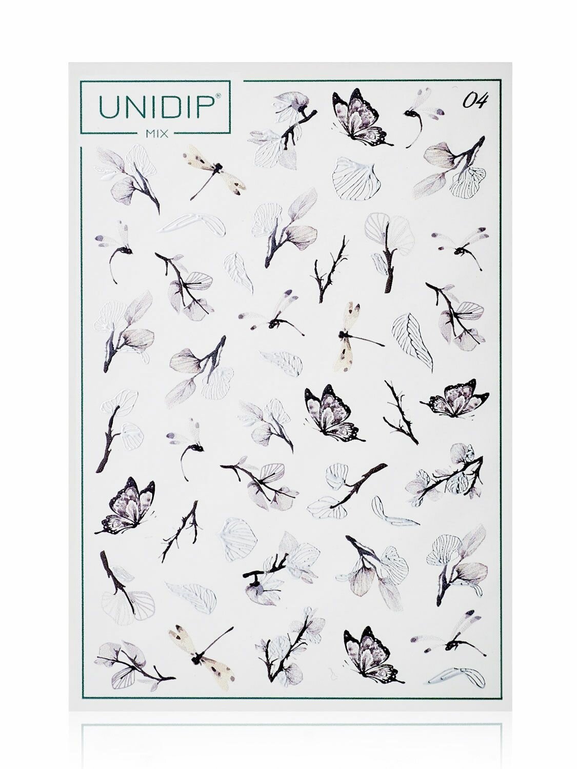 UNIDIP Слайдеры для дип-системы/ наклейки водные/ 04 стрекоза