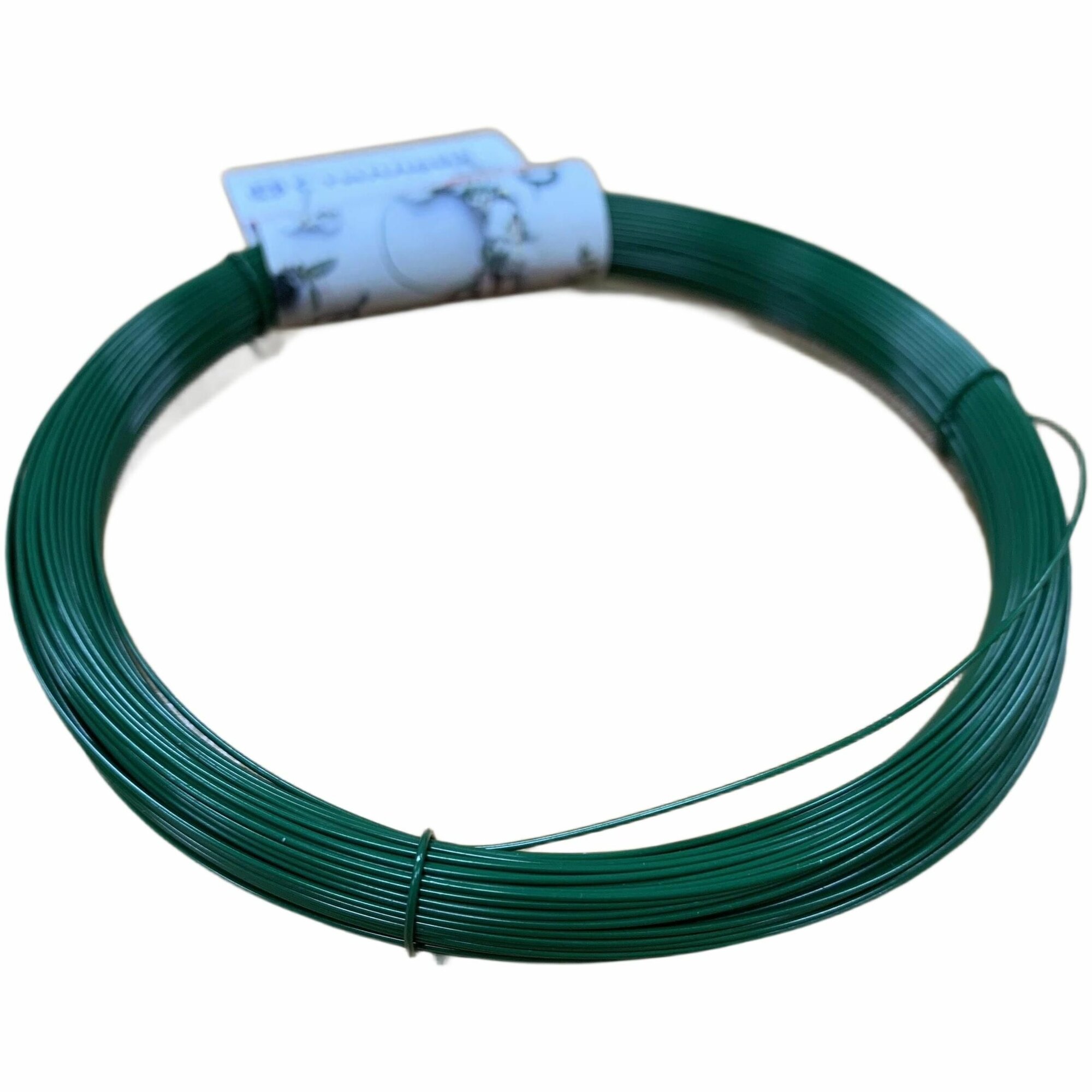 Проволока вязальная, зеленый цвет, ф0,8 мм 50м// Проволока для флористики Ф0,8 мм, зеленый цвет, в мотке 50м/мюзле/для рукоделия/для творчества