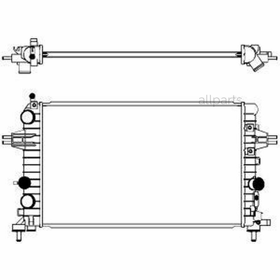 SAKURA 33511009 радиатор системы охлаждения!\ Opel Astra H/Zafira 1.6/1.8 04>
