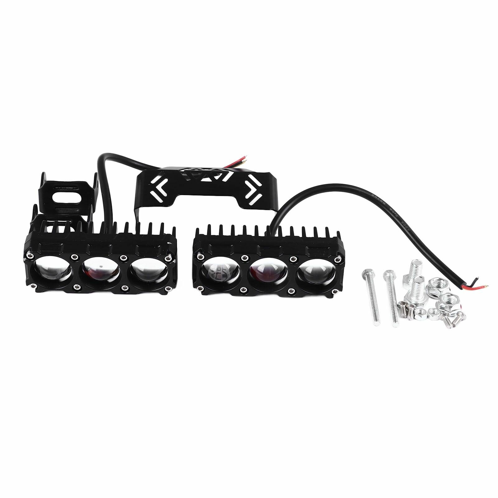 Пара LED фар мотоцикла (белый/желтый)