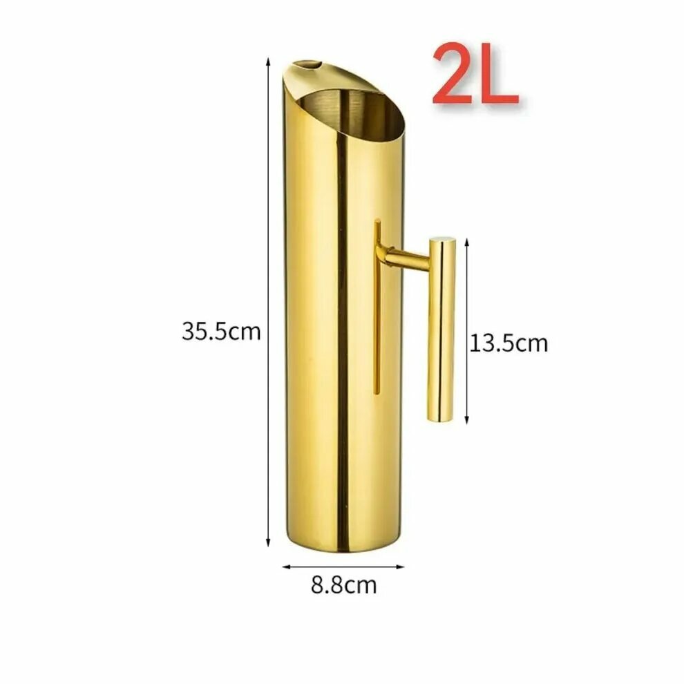 Кувшин "Ледяная стража", нержавеющая сталь, 2л, эргономичная ручка, цвет золотой