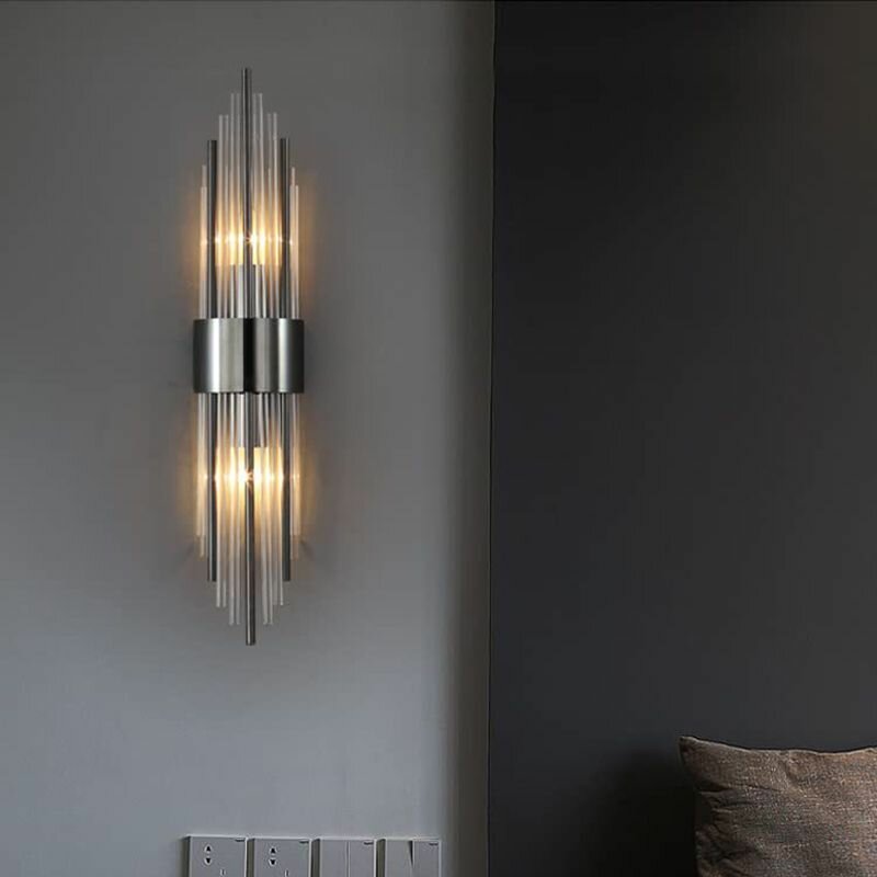 1шт. Современный роскошный золотой светодиодный настенный светильник бра для внутреннего оформления Гостиной Спальни лестницы