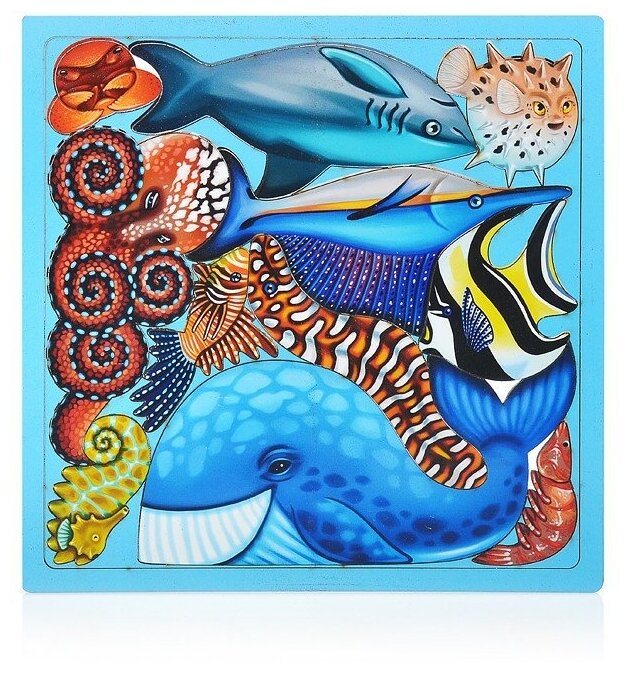 Развивающий пазл головоломка Морские обитатели 0038