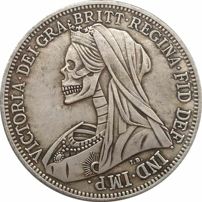 1 монета с черепом Моргана и памятным значком капитана пирата, подходящим для коллекции