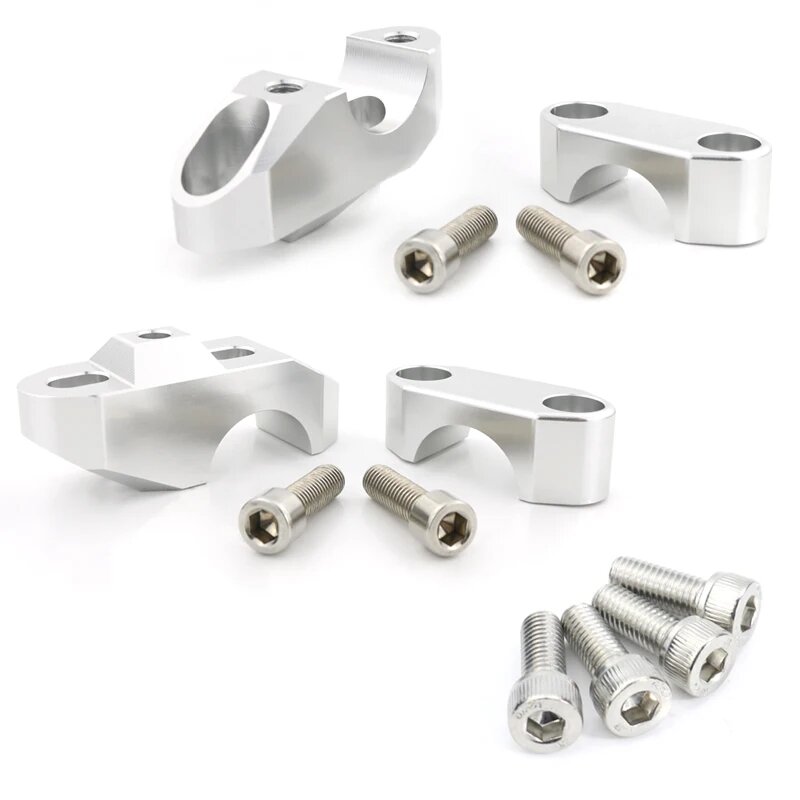 Для Suzuki GSX-S1000 GX GSX-8S RMZ450 RMZ250 V-Strom 800 SE/1050 XT/1000 28 мм 1 1/8 дюйма Подставка для руля Fat Bar Riser Back Moved Up Silver