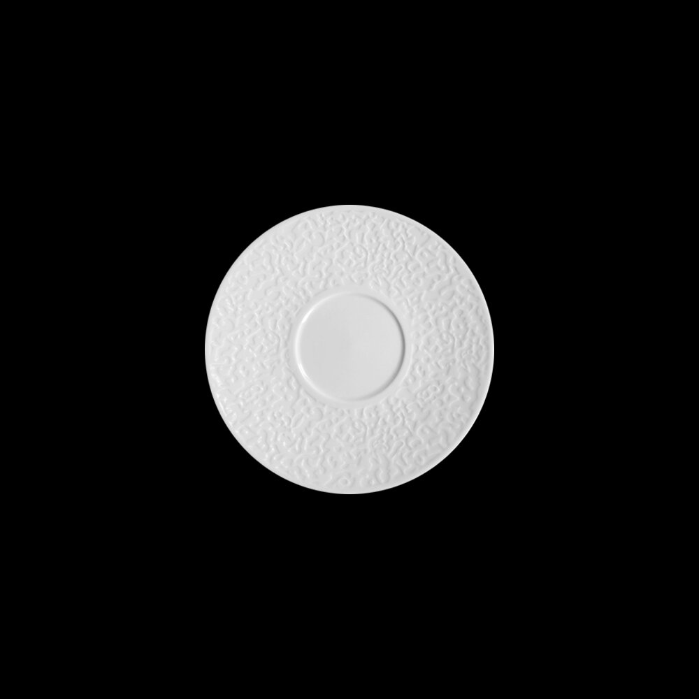 Блюдце круглое 6,5" (165 мм) фарфоровое белое для дома KLEN