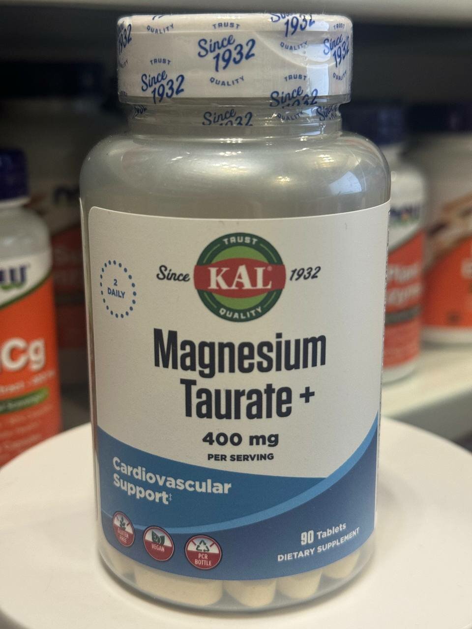 KAL Magnesium Taurate+ 400 mg, Таурат магния, 90 таблеток