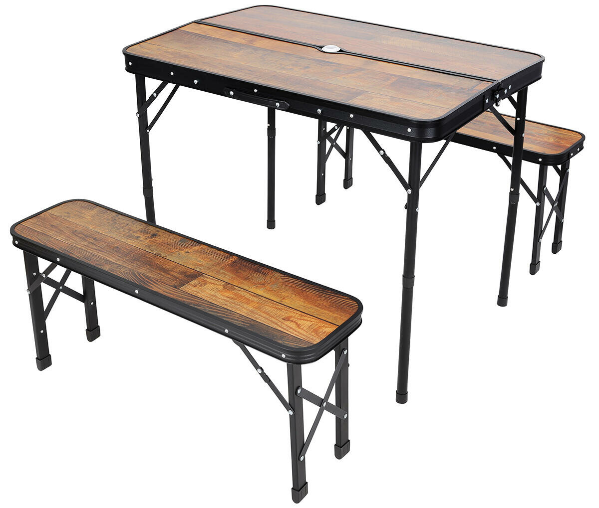 Туристический стол Decathlon Enero Camp, складной, с 2 скамейками
