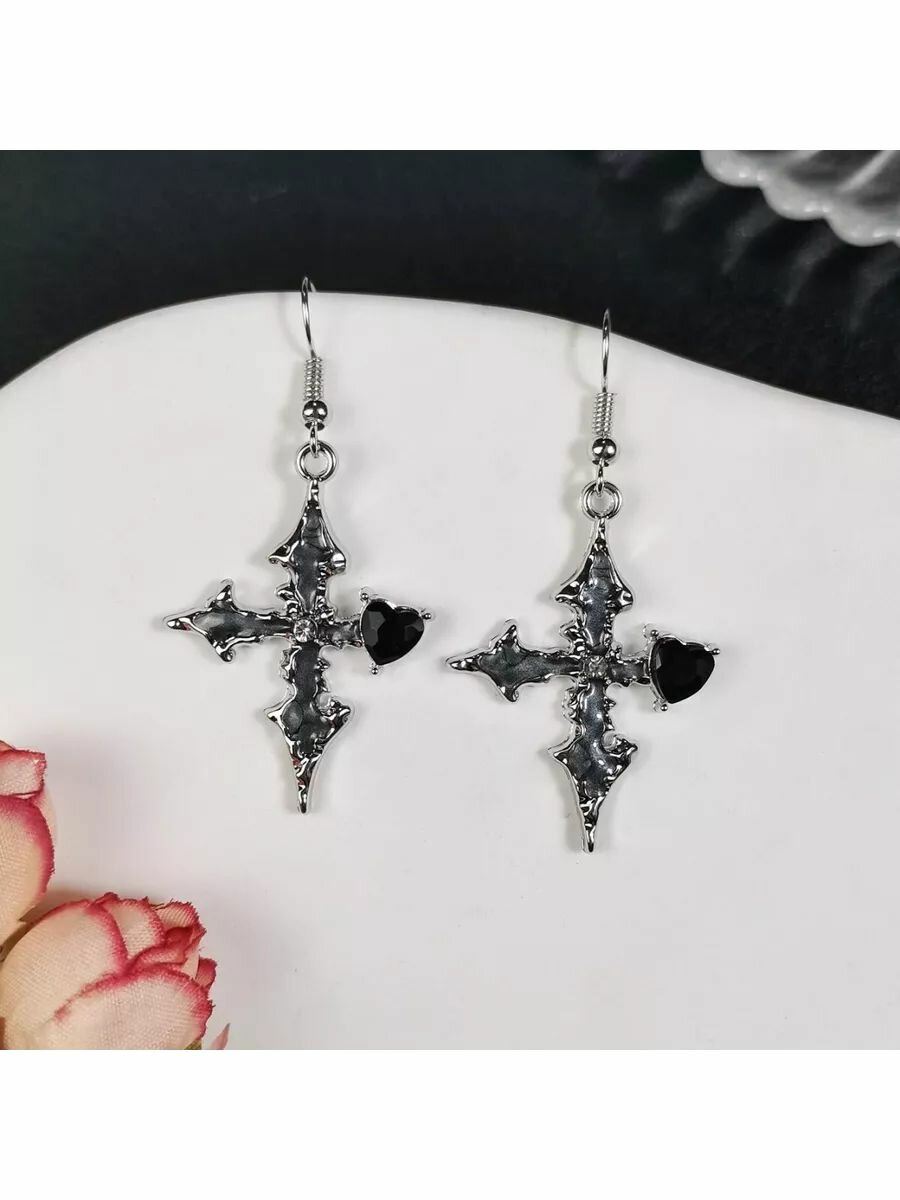 Серьги, искусственный камень