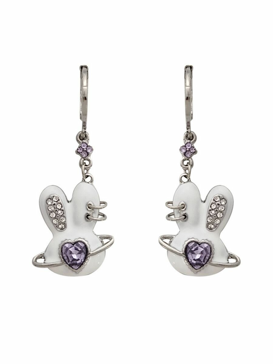 Серьги пусеты, жемчуг имитация, эмаль