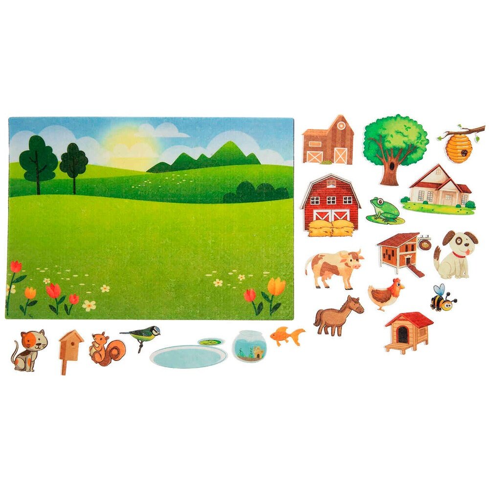 Игра из фетра liplip Кто где живет, поле 28х19,7 см, 20 фигурок (LIP1230)