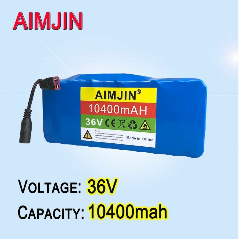 36V 10400mAh 10S4P литиевый аккумулятор 18650 10.4Ah для электронного велосипеда, электромобиля, мотороллера