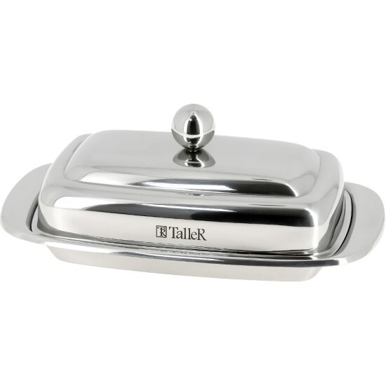 Масленка Taller Холли 19х10.5х8 см, нерж. сталь (TR-61216)