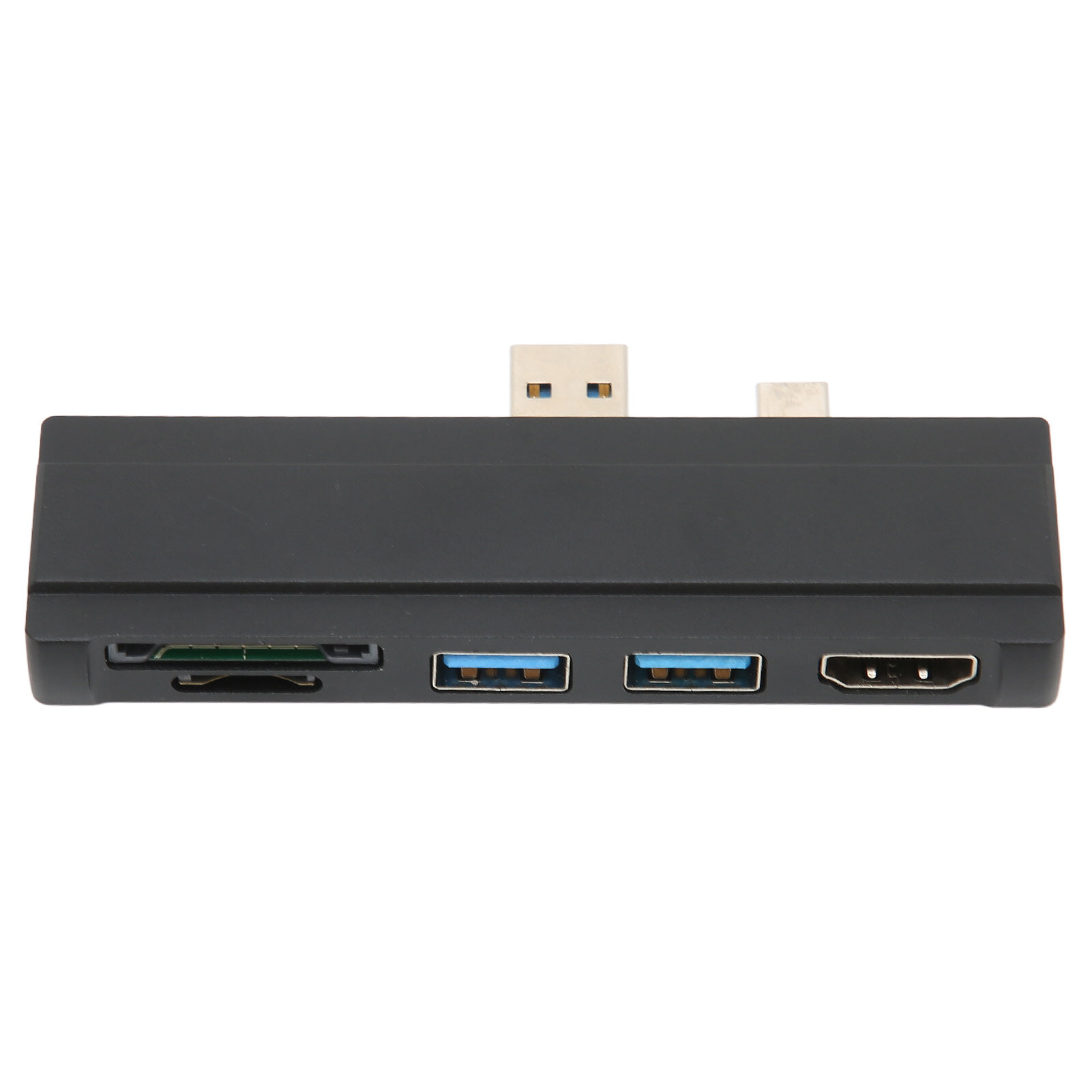 Для Surface Dock 5 в 1 Устройство чтения карт памяти 5 Гбит/с С разрешением 4K Алюминиевый корпус С горячей заменой USB3.0 Концентратор для Win10 для Win XPBlack