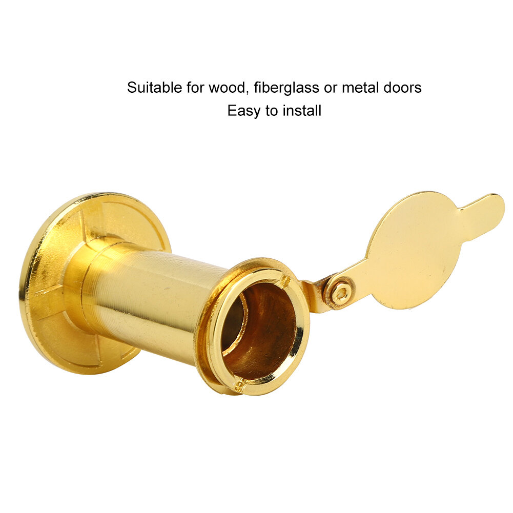2 шт. угол обзора 220 градусов, противоугонный бытовой дверной просмотрщик с задней крышкой, домашняя безопасность (16 мм золото)
