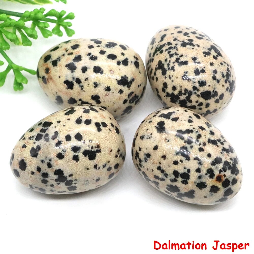 Натуральный кристалл аметист яйцо 22x30 мм 20PCS, Dalmation Jasper
