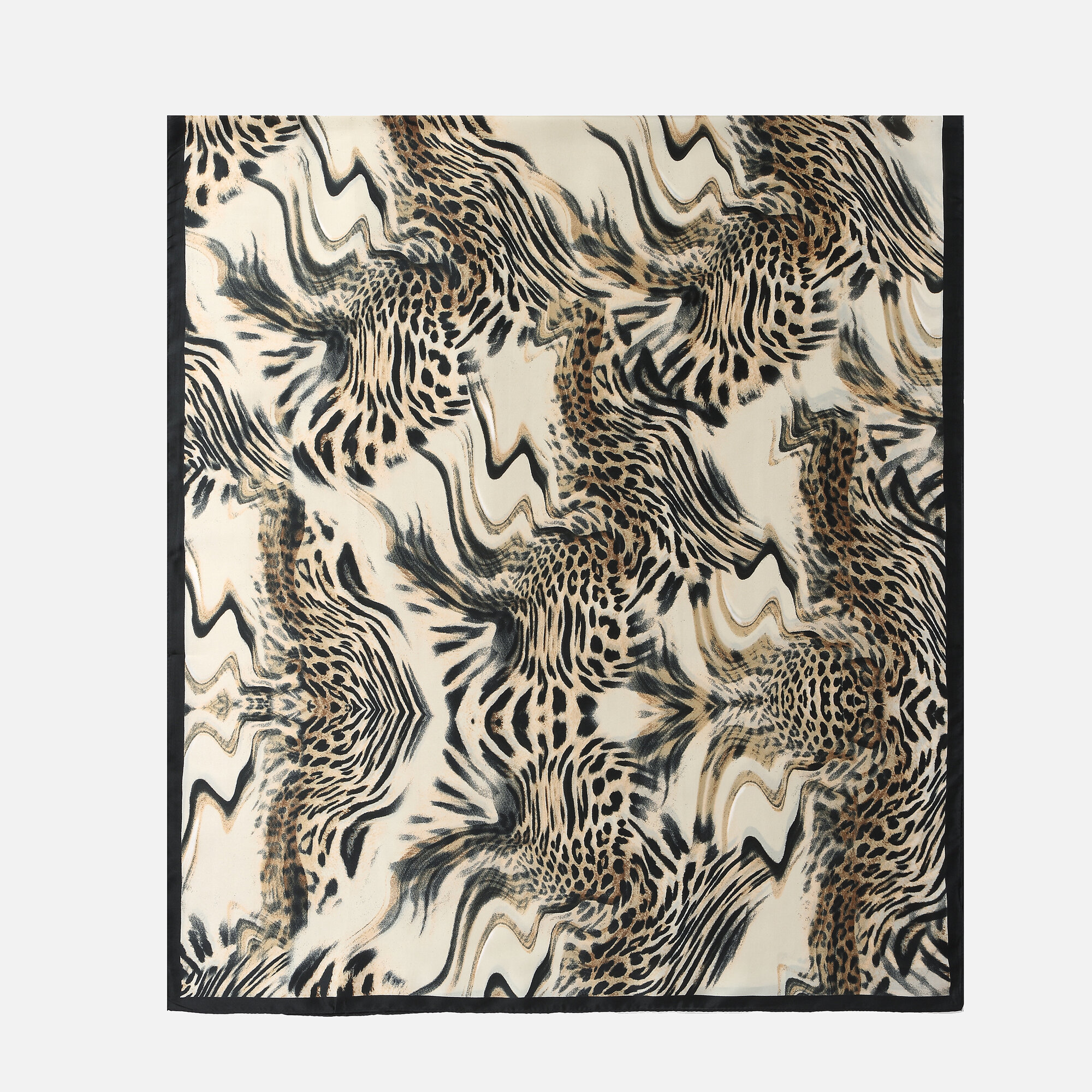 Шарф  scarf для девочек и женщин,172х80 см, черный/белый — фото 1