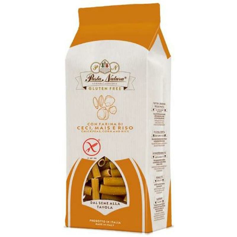 Маккерони из нута, кукурузы и риса безглютеновые PASTA NATURA 250 г