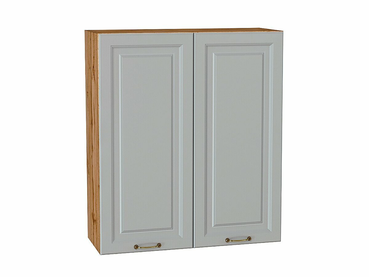 Шкаф верхний с 2-мя дверцами Ницца, цвет фасада Графит, цвет каркаса Дуб Вотан, 920*800*318 мм