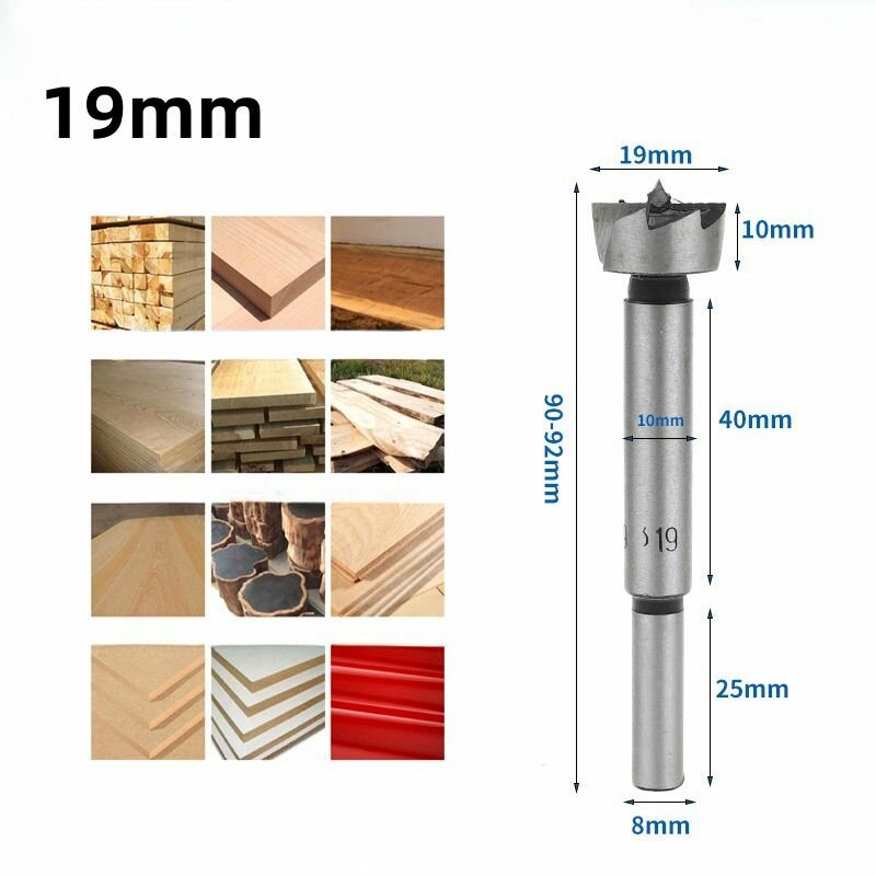 Сверло Форстнера 6 мм-60 мм, кольцевая пила по дереву, фреза, сверло для расточки шарниров, круглый хвостовик